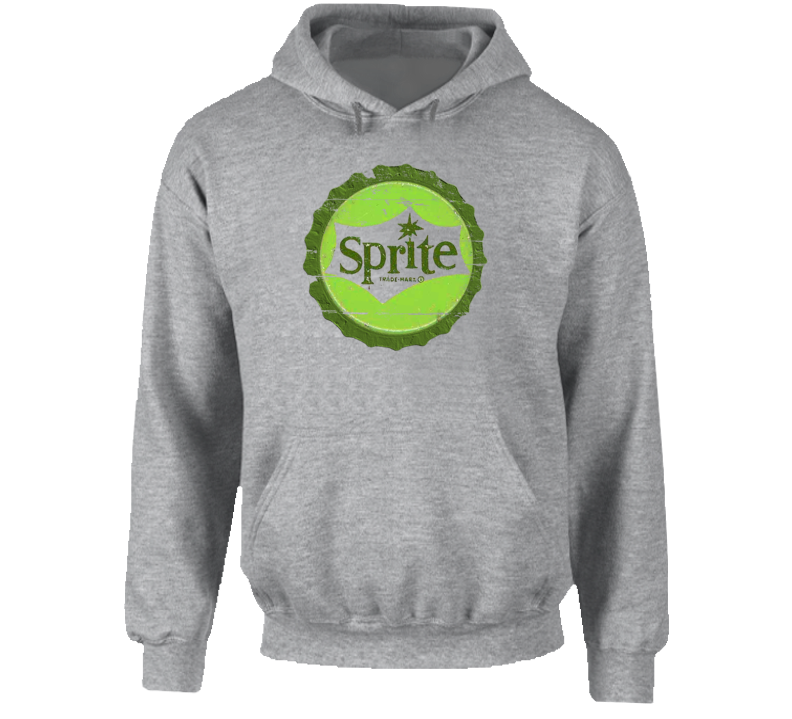 Vintage Sprite Retro Bottle Cap Classic Worn Look Pullover Hoodie