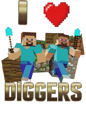 I Love Diggers Minecraft T Shirt