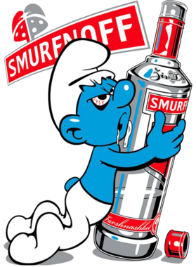 Smurfnoff Smirnoff Smurfs Parody Meme Drinking T Shirt