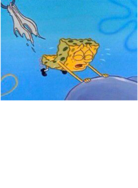 Spongebob Ripped Underwear Wet Cursed Meme T Shirt