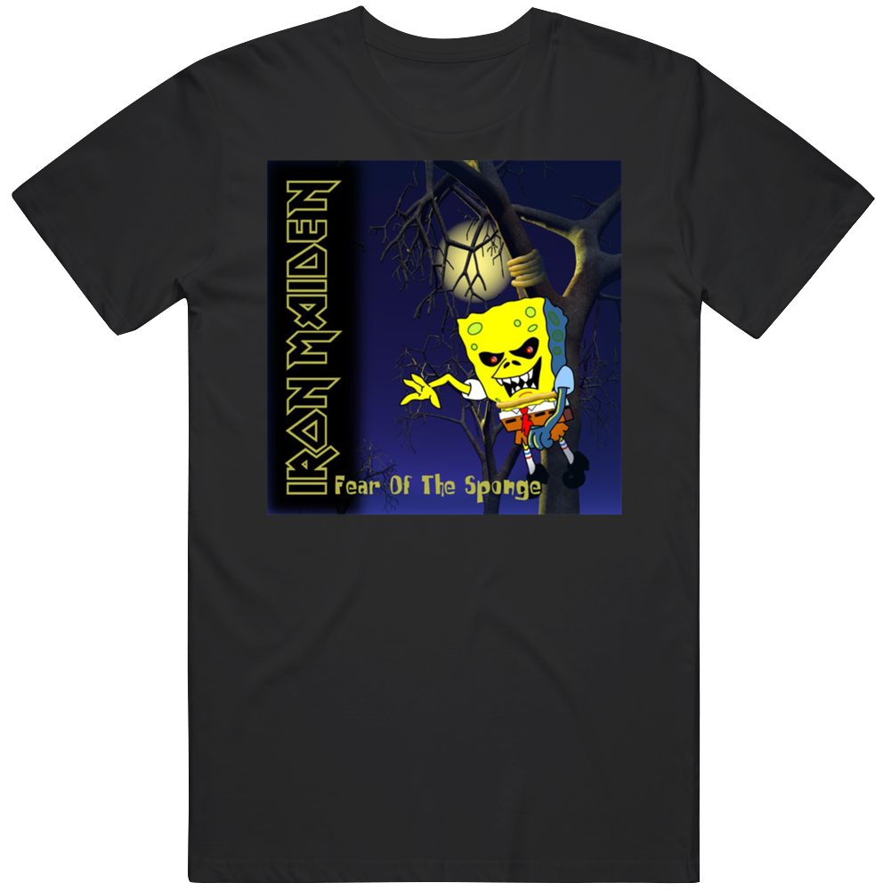 Iron Maiden Fear Of The Sponge Spongebob Bootleg T Shirt Iron Maiden Fear Of The Sponge Spongebob Bootleg T Shirt