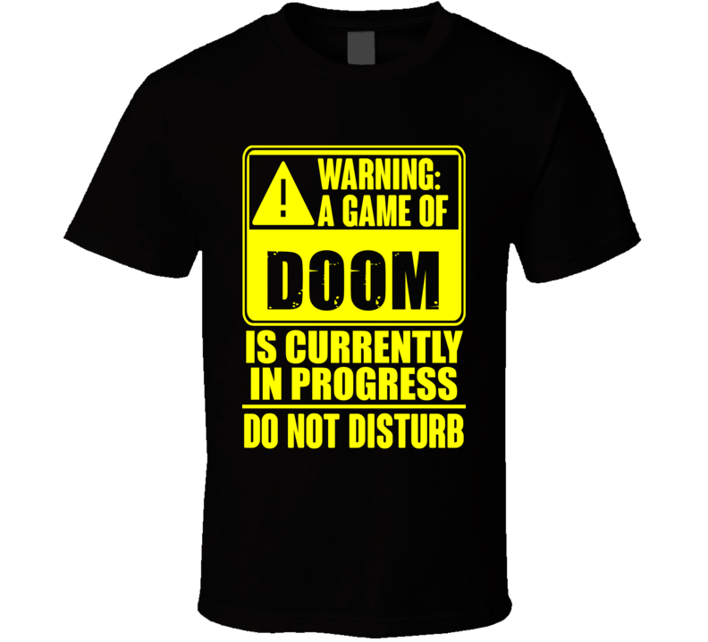 Warning Playing Doom Xbox One Video Game T Shirt